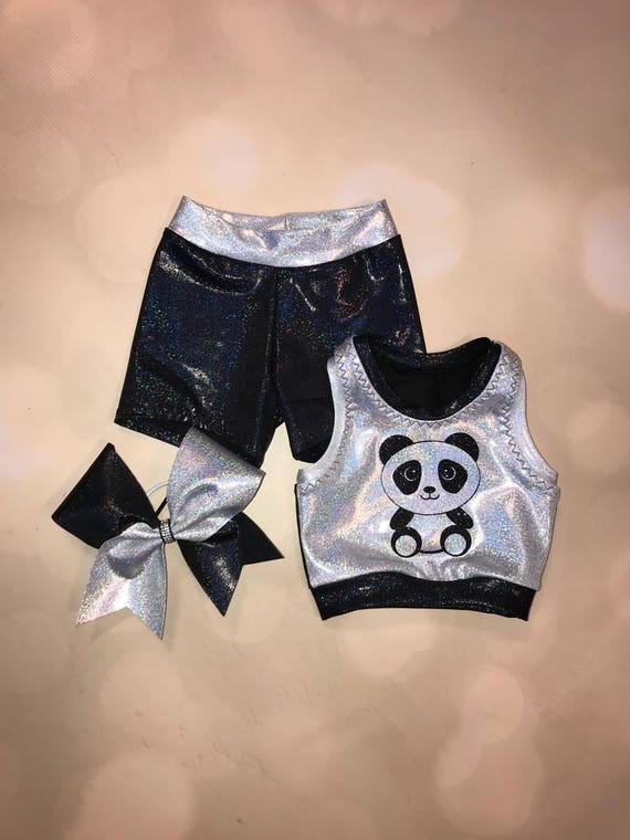 The yunzi Panda Racer Back Sport Bra Spandex | Etsy