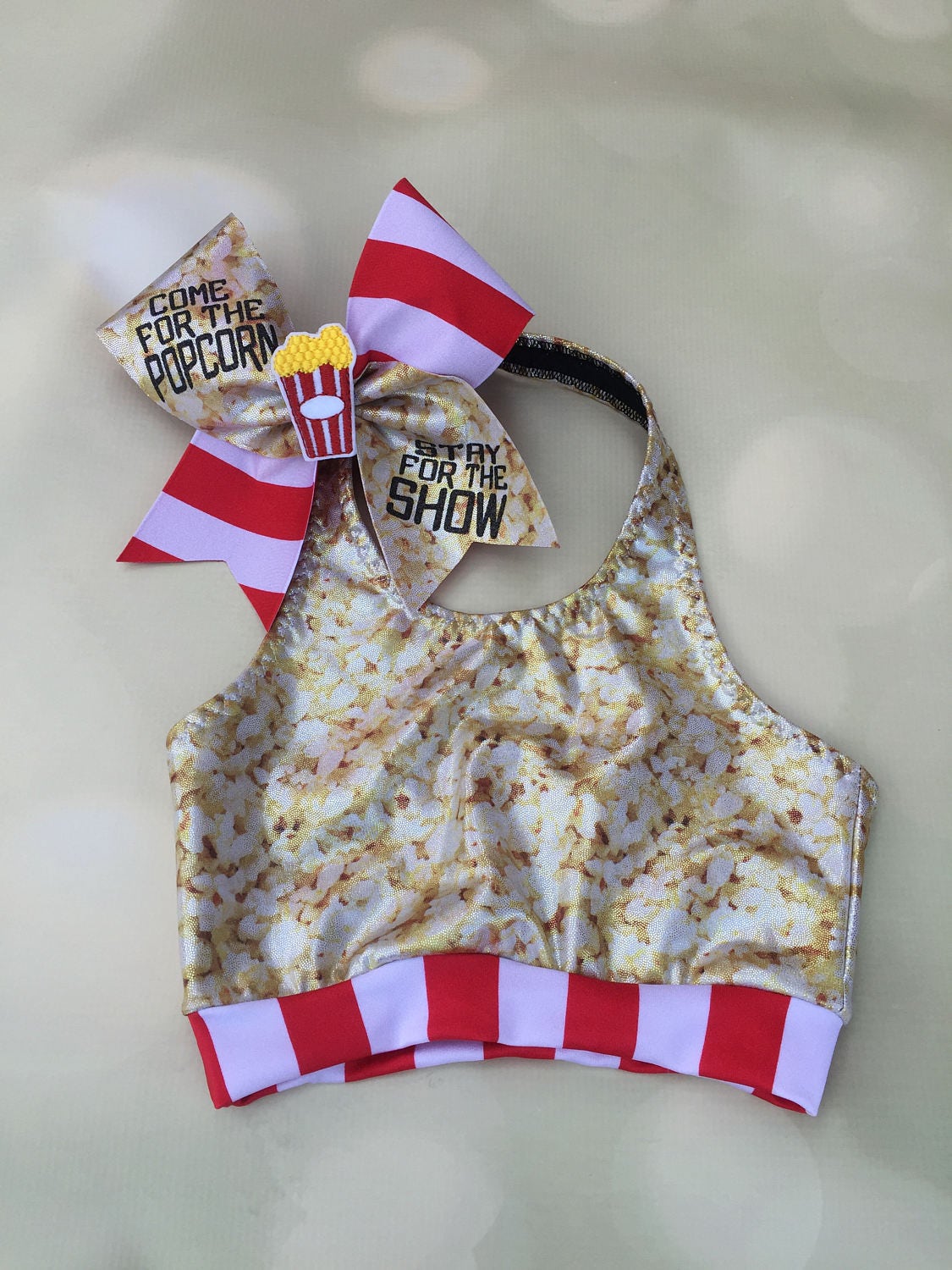 The box of Popcorn Crop Top Sports Bra Spandex - Etsy