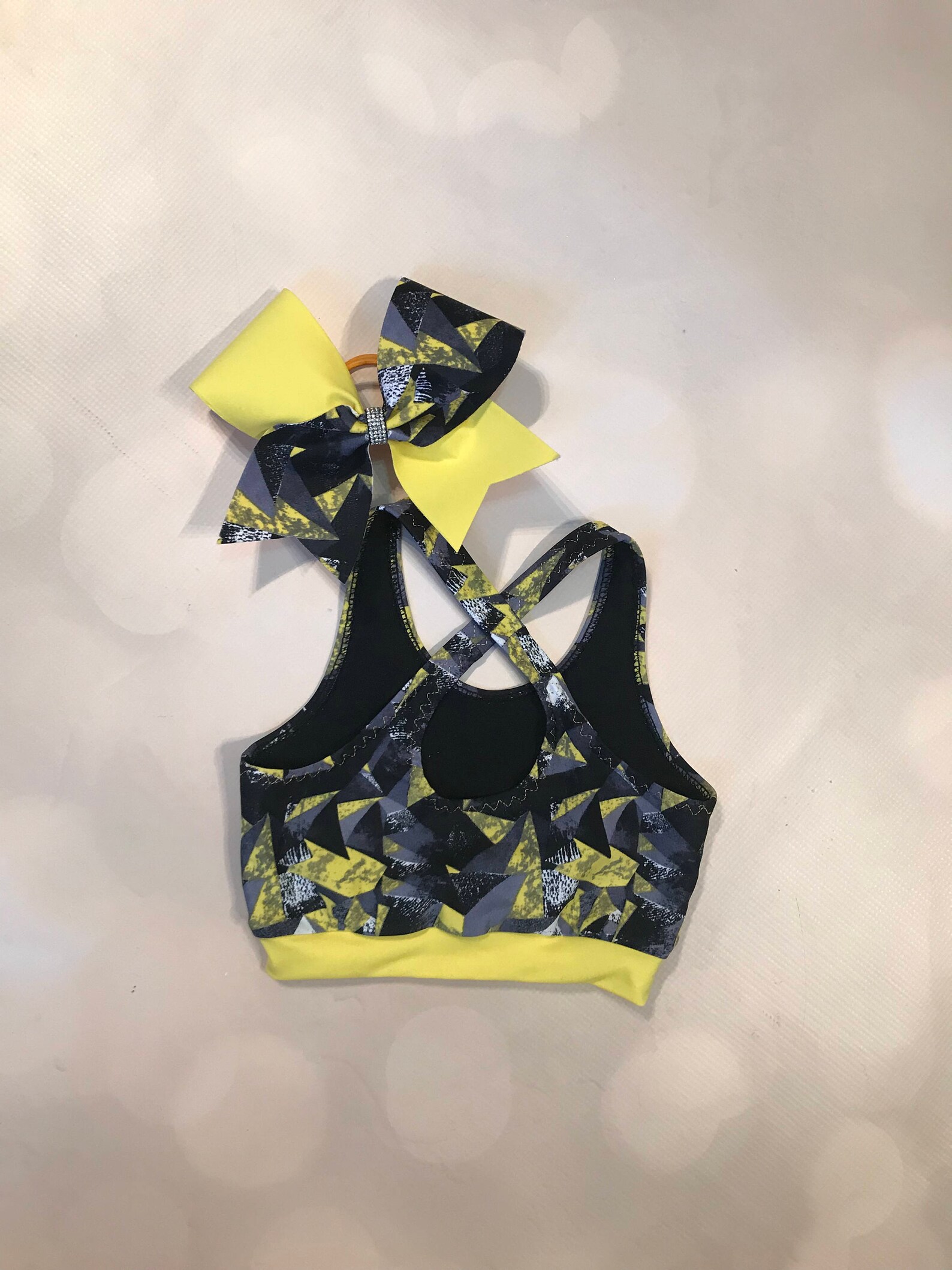 The "tops" Crop Top X Back Sports Bra, Spandex Shorts, and Optional ...