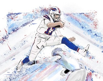 Josh allen drawing | Etsy