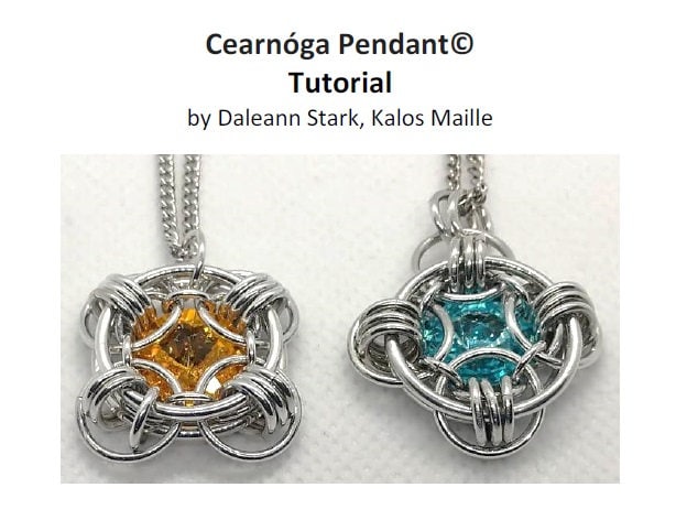 Cearnóga Pendant© Chain Maille Tutorial - Etsy