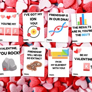 16 Stem-themed Valentines Cards – Printable Chemistry, Biology, Geology ...