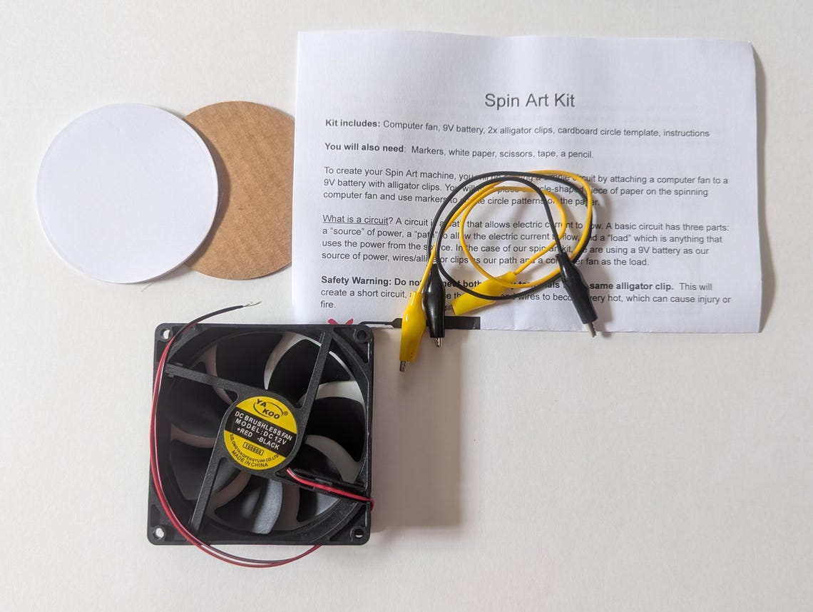 DIY Spin Art Kit – Fun Electronics & STEAM Project for Kids 8+spin Art ...