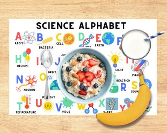 Periodic Table Placemat, Illustrated Periodic Table of Elements ...