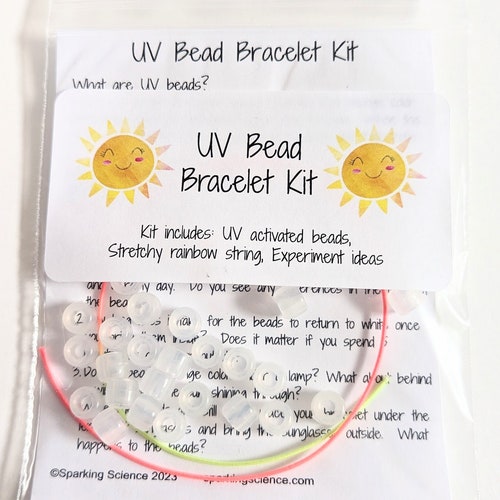 UV Bead Bracelet Kit, Craft Kit, Color Changing Beads, STEM Activity ...
