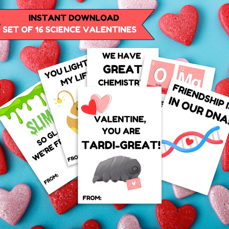 Science Valentine - Etsy