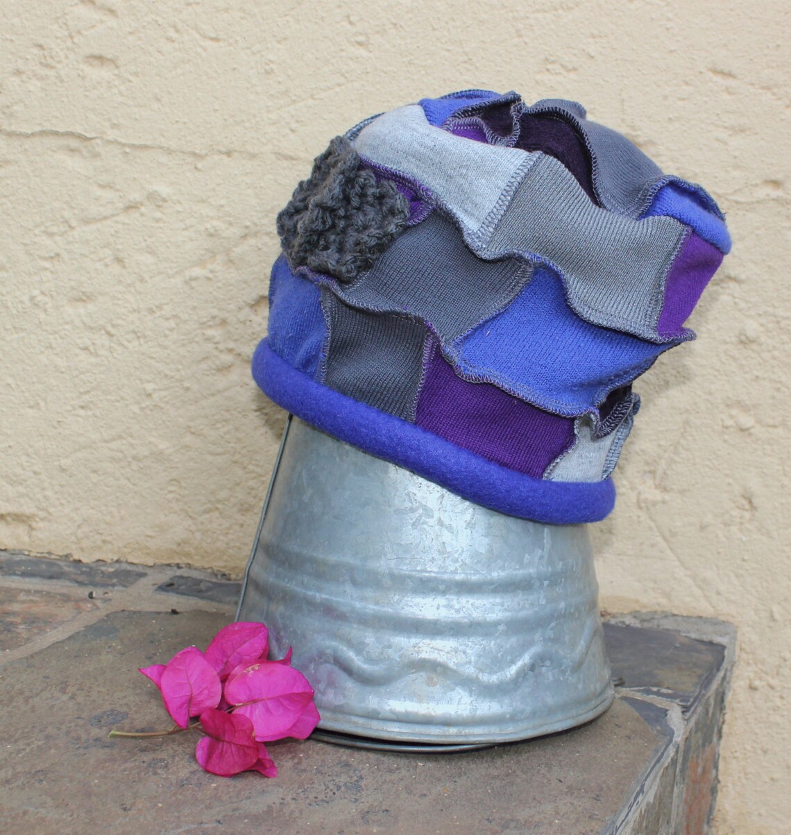 Slouch Hat , Slouchy Beanie , Patchwork Beanie , Winter Hat , up Cycled ...