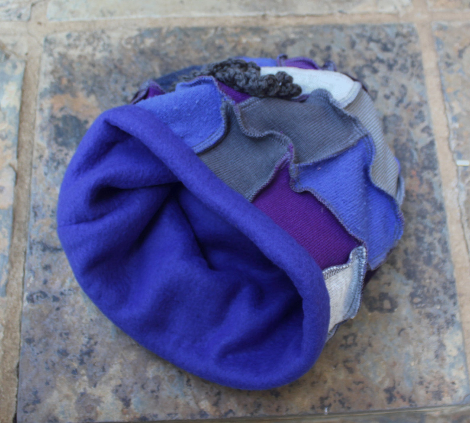 Slouch Hat , Slouchy Beanie , Patchwork Beanie , Winter Hat , up Cycled ...