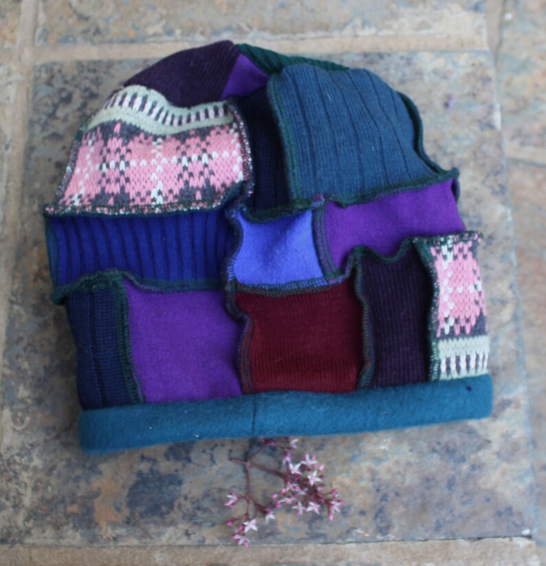 Patchwork Beanie Boho hat Slouch hat Slouchy beanie | Etsy