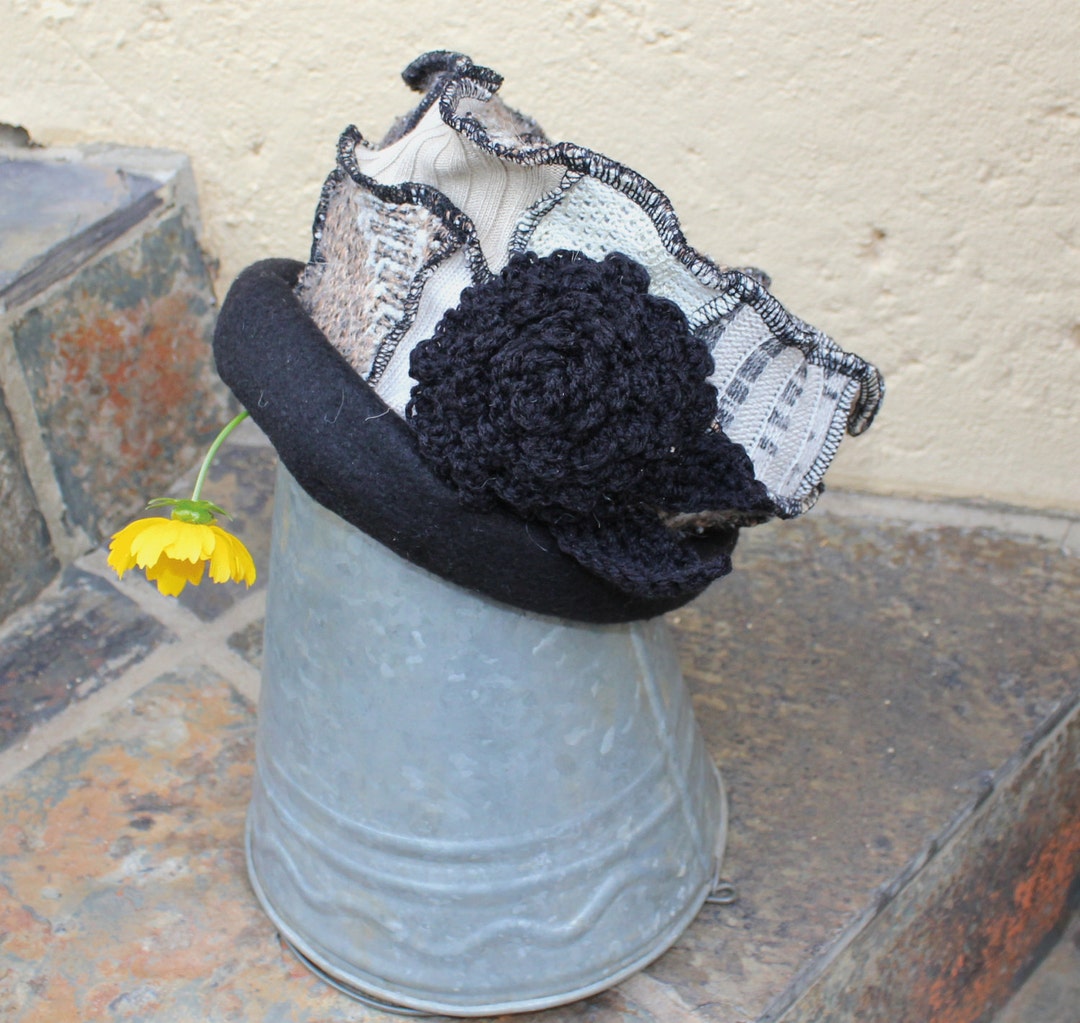 Beanie , Ladies Hat , Patchwork Beanie , Winter Hat , up Cycled Sweater ...