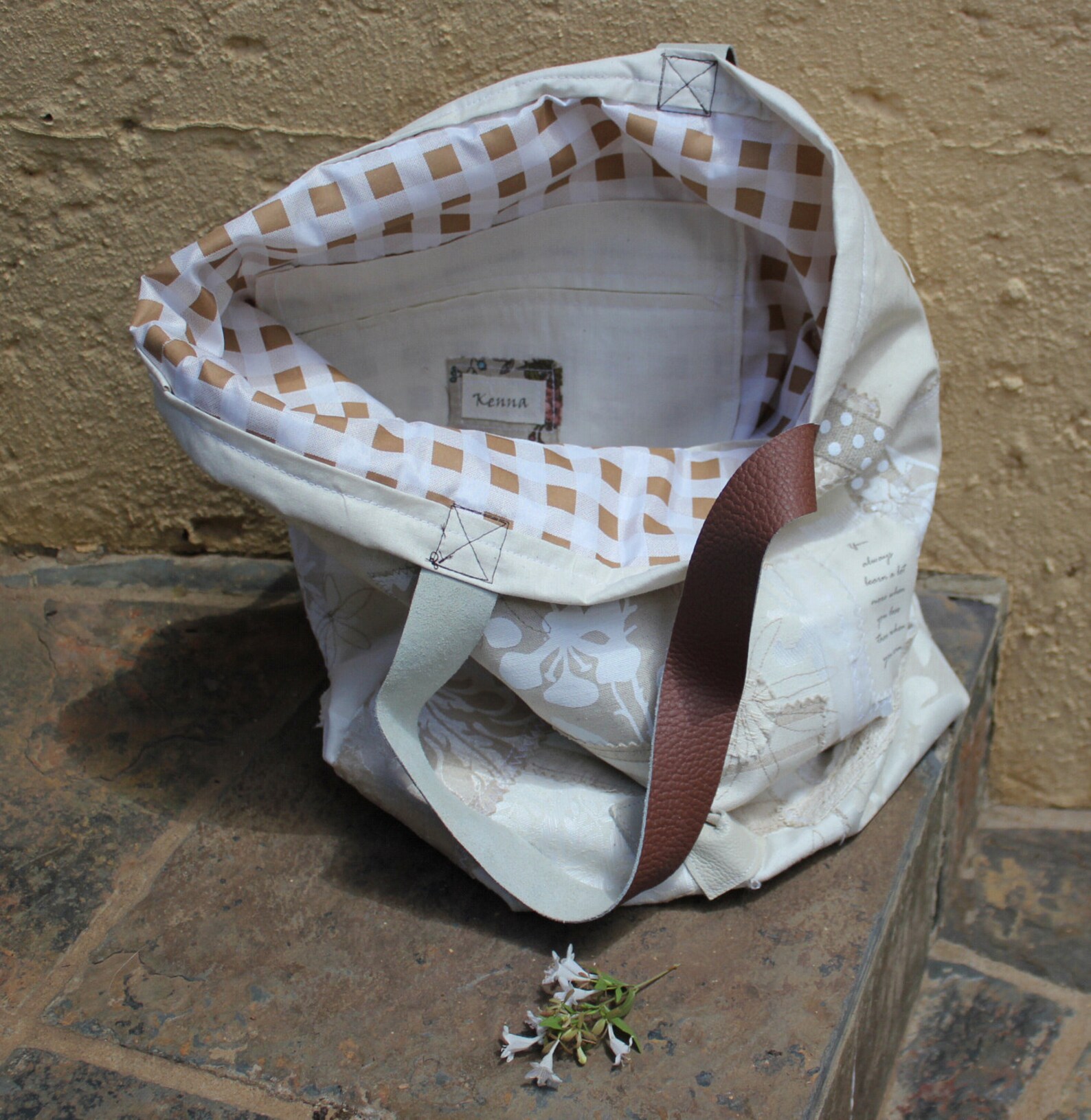 Funky Tote Bag , Over Sized Bag , Large Patch Bag , up Cycled Fabric ...