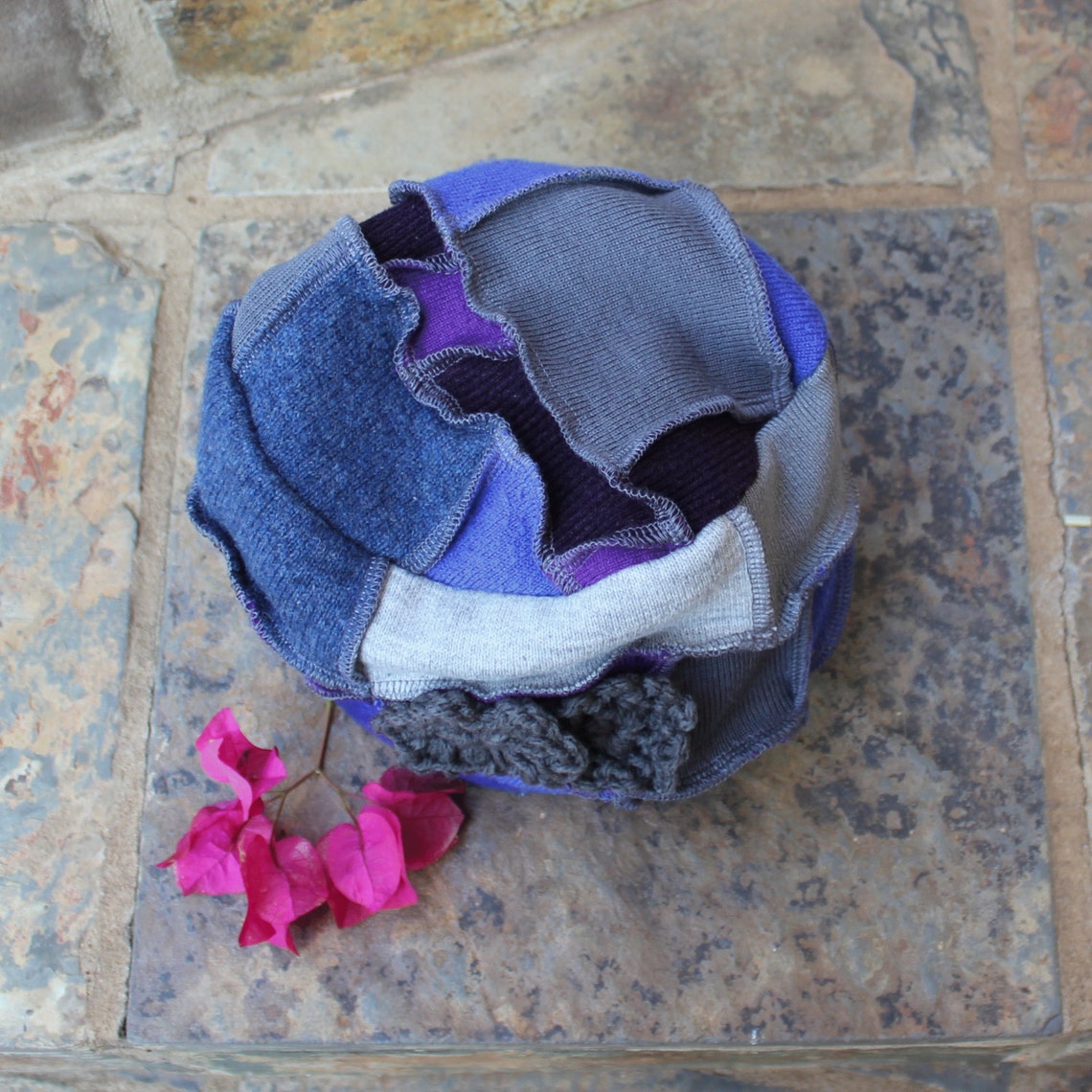 Slouch Hat , Slouchy Beanie , Patchwork Beanie , Winter Hat , up Cycled ...