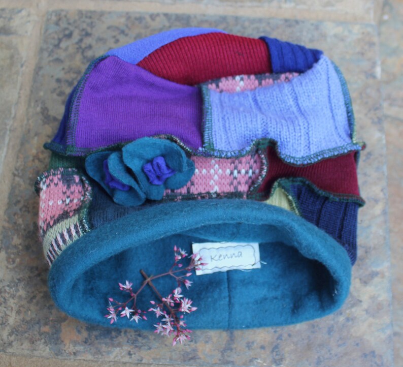 Patchwork Beanie Boho hat Slouch hat Slouchy beanie | Etsy