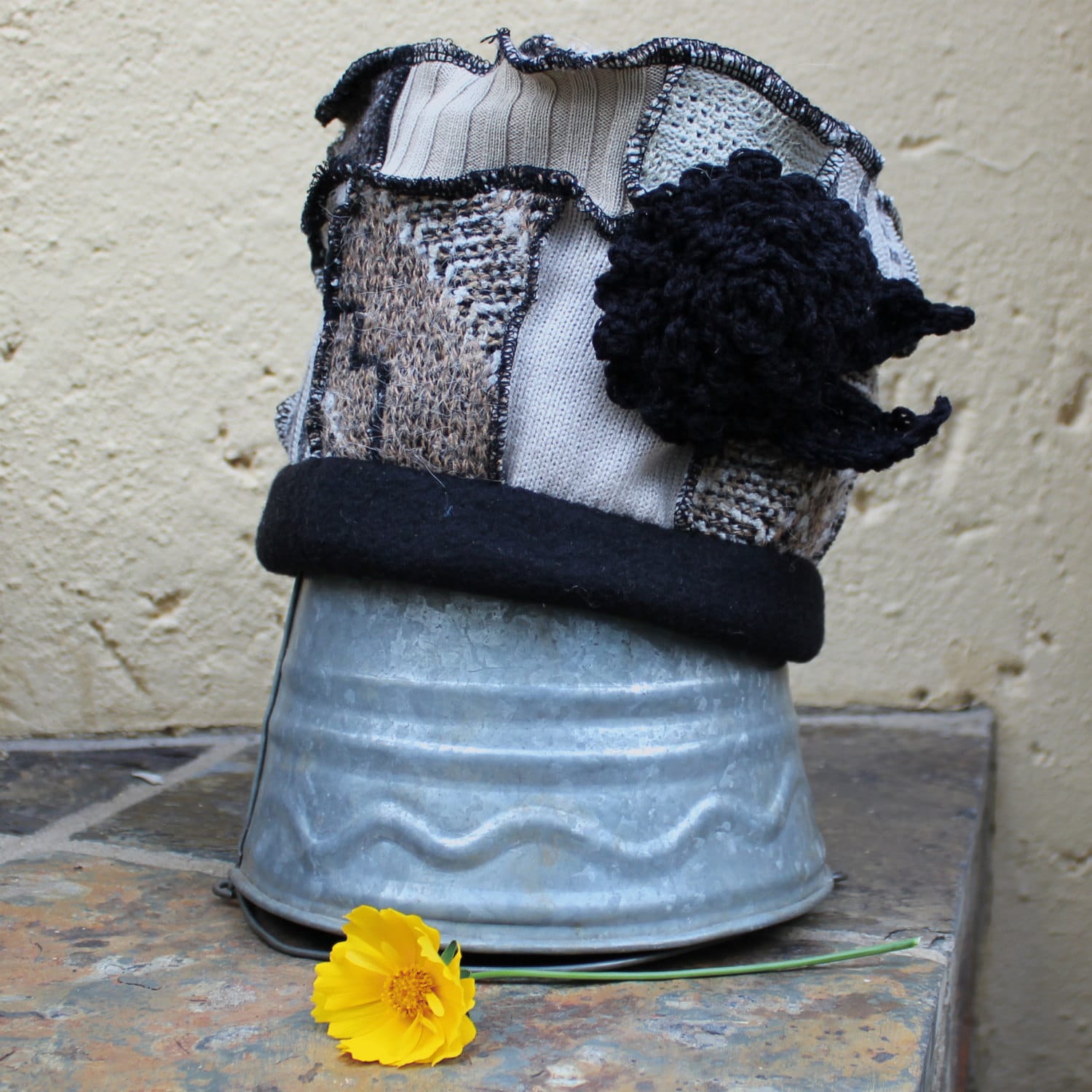 Beanie Ladies Hat Patchwork Beanie Winter Hat up - Etsy