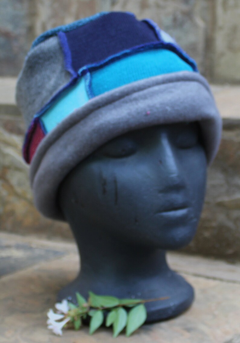 Patchwork Beanie , Boho Hat , Slouch Hat , Slouchy Beanie , Winter Hat ...