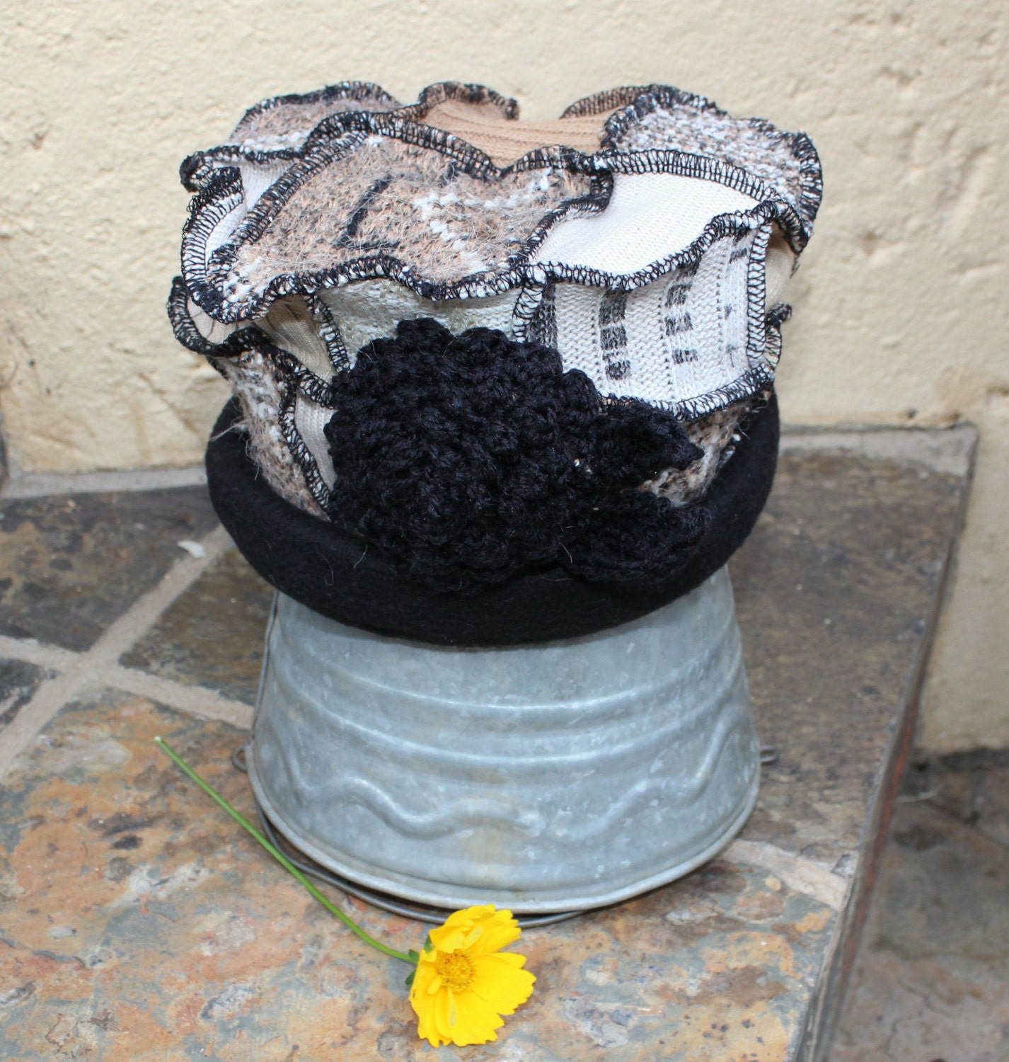 Beanie Ladies Hat Patchwork Beanie Winter Hat up - Etsy