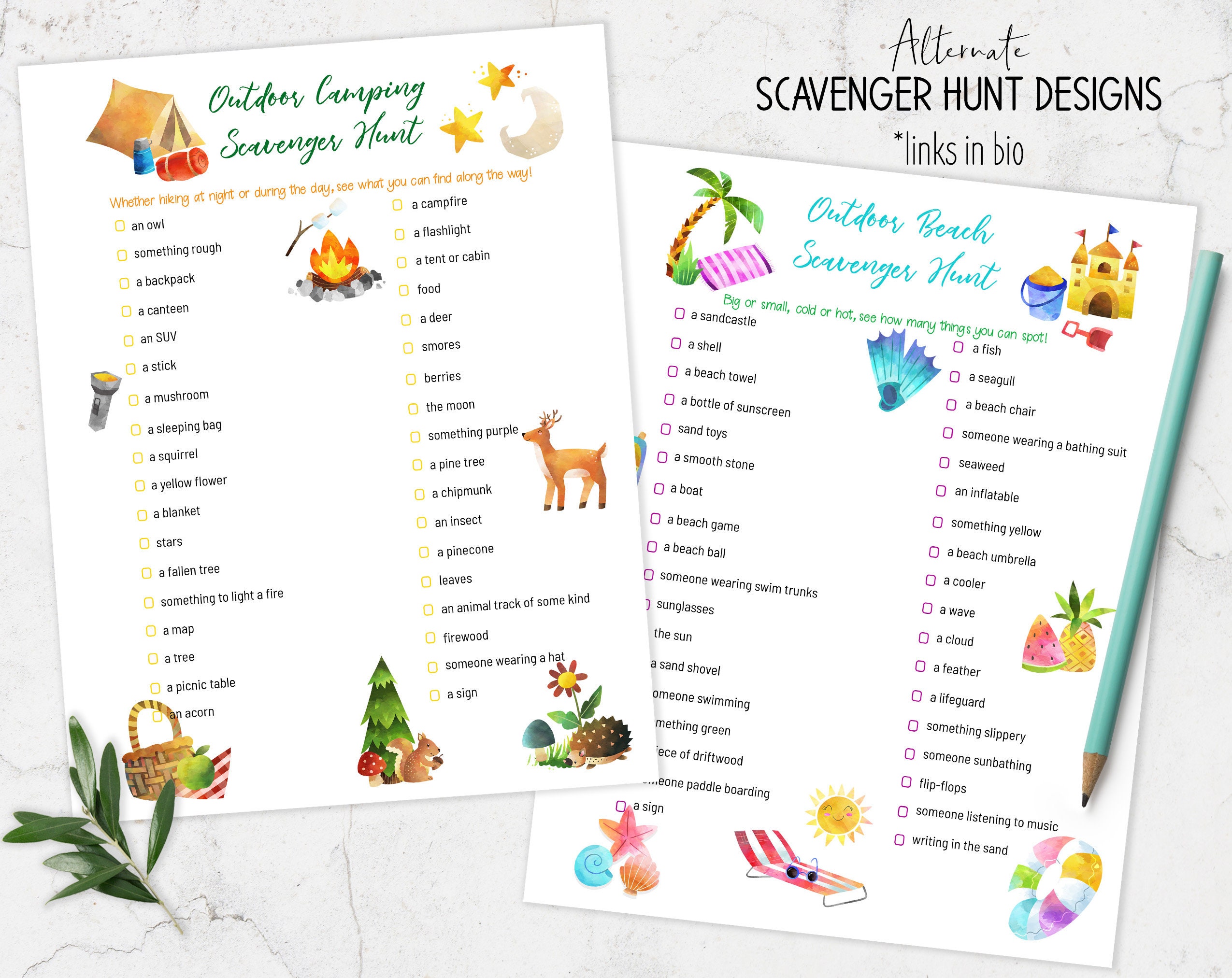 Editable Summer Scavenger Hunt, Summer Fun for Kids, Summer Break ...