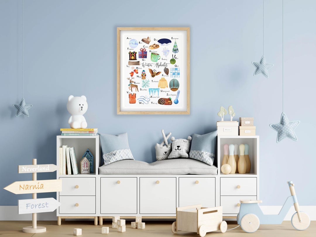 Winter Alphabet Poster | Cozy Winter Memories | Nursery Decor ...