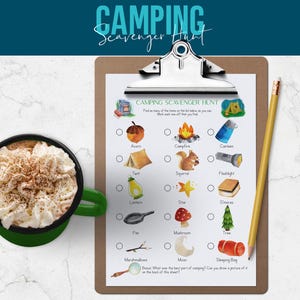 Camping Scavenger Hunt, Outdoor Nature Scavenger, Printable Summer ...