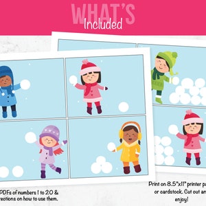 Comparing Numbers 1-20, More or Less Game, Winter Comparing Quantities ...