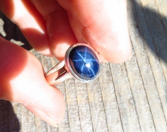 Star sapphire ring | Etsy