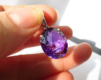 Amethyst pendant | Etsy