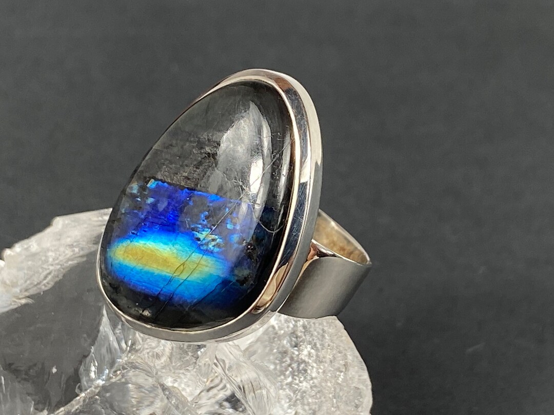 Spectrolite Ring Sterling Silver Labradorite From Finland / Gift ...