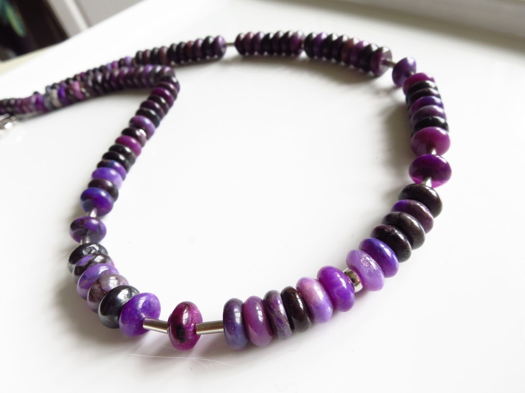 Fantastic Genuine Sugilite Necklace SST1 Untreated Sugiliite Gemstone ...