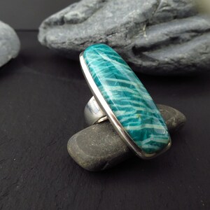 Green Amazonite Ring 925 Silver Gemstone Ring / Birthstone Gift Idea ...
