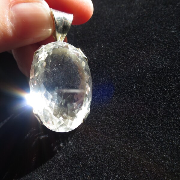 Rock Crystal Pendant - Etsy