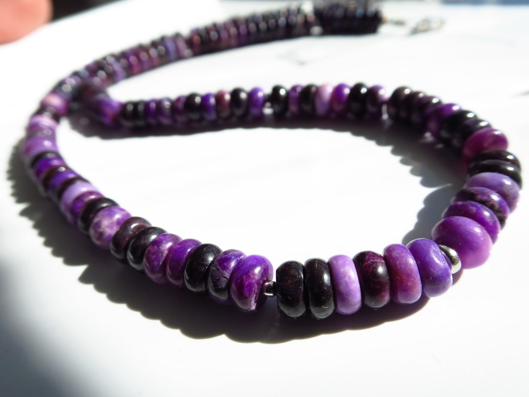 Fantastic Genuine SR22 Real Sugilite Necklace Gemstones Untreated Not ...
