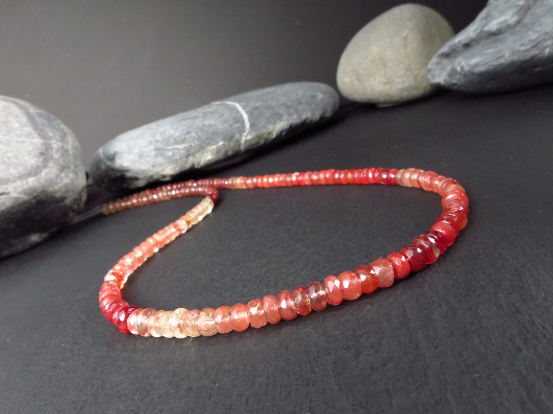 Andesin Necklace Silver Andesin Rarity Gemstone Orange Necklaceandesin ...