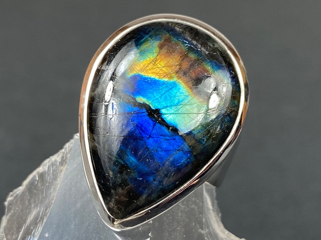Spectrolite Ring Sterling Silver Labradorite From Finland / Gift ...