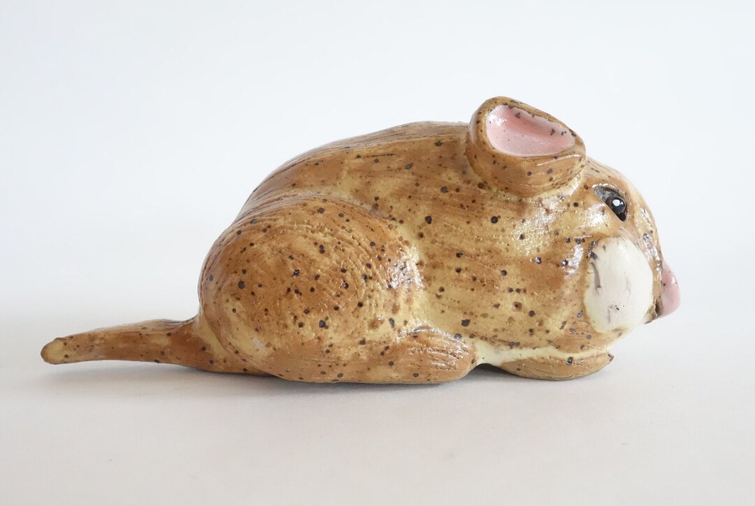 Gerbil Folk Art Clay Pottery Hand Built Figurine by Dee Burrow OOAK ...