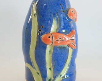 Candlesticks Folk Art Clay Pottery Hand Built Sculpture by DEE - Etsy