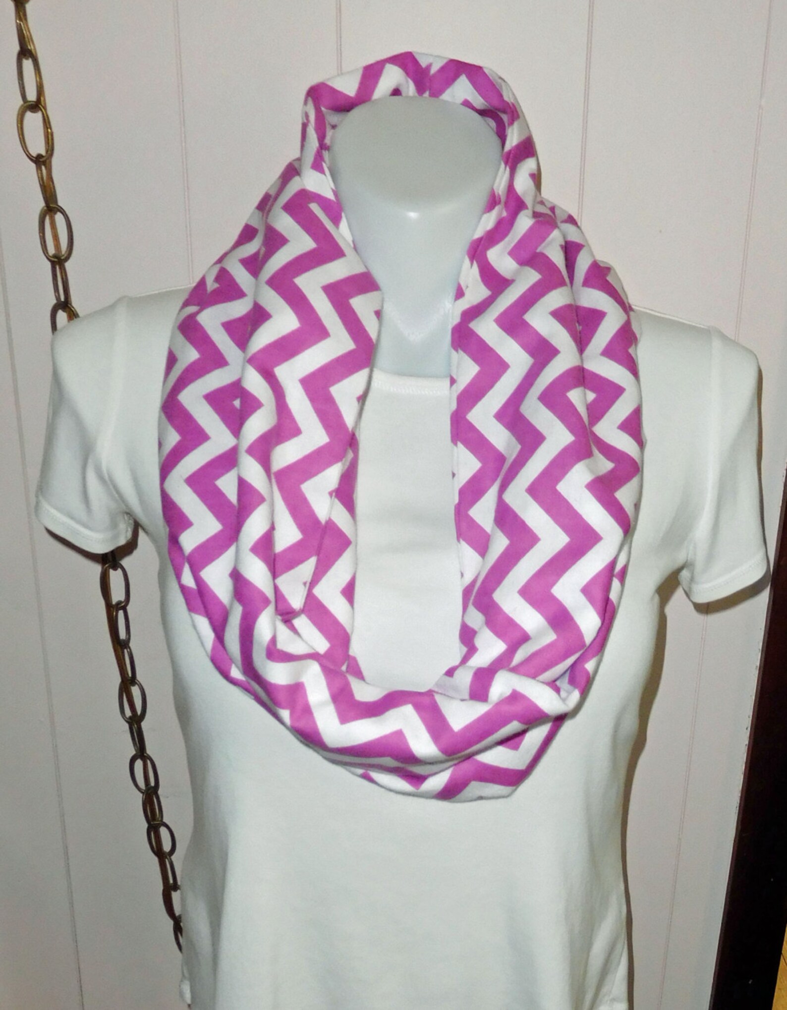 Chevron Flannel Infinity Scarf/ Infinity Scarves/ Flannel Scarves ...