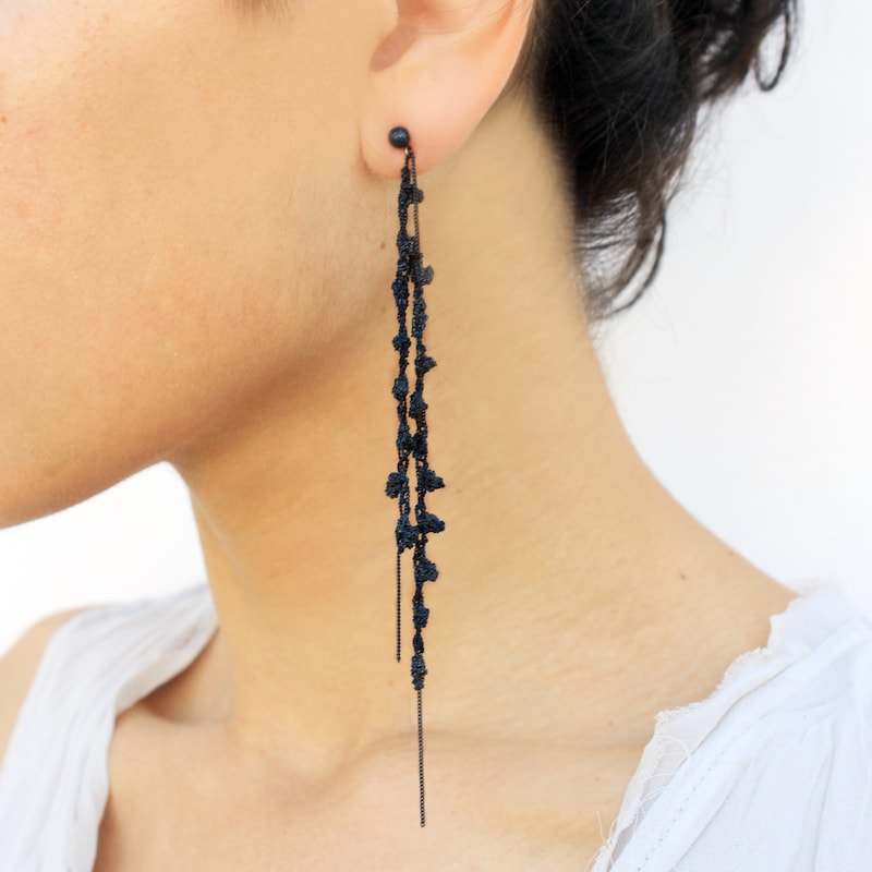 Very Long Earrings - Etsy