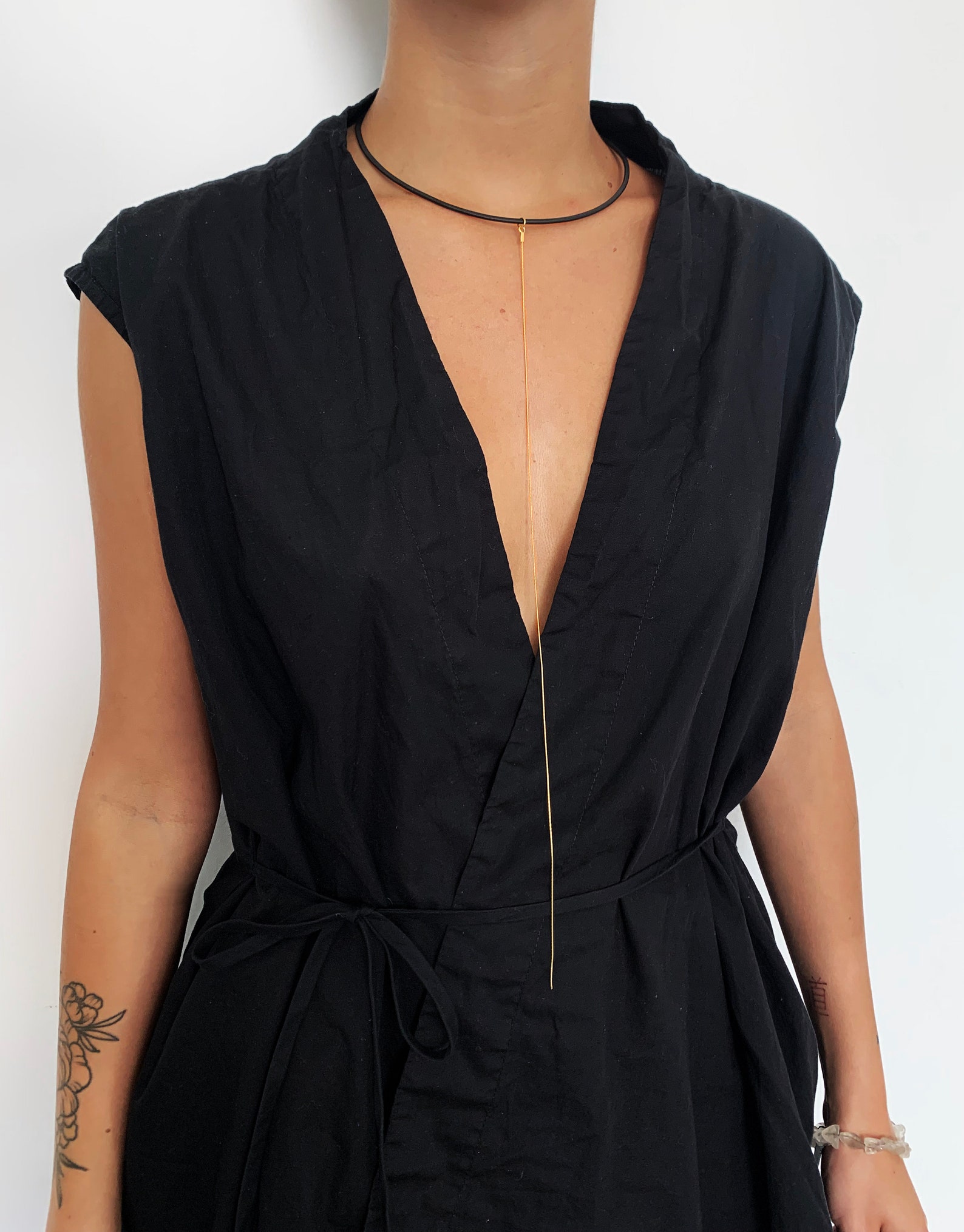 Minimal Choker Necklace, Simple Choker Necklace, Minimal Y Lariat ...