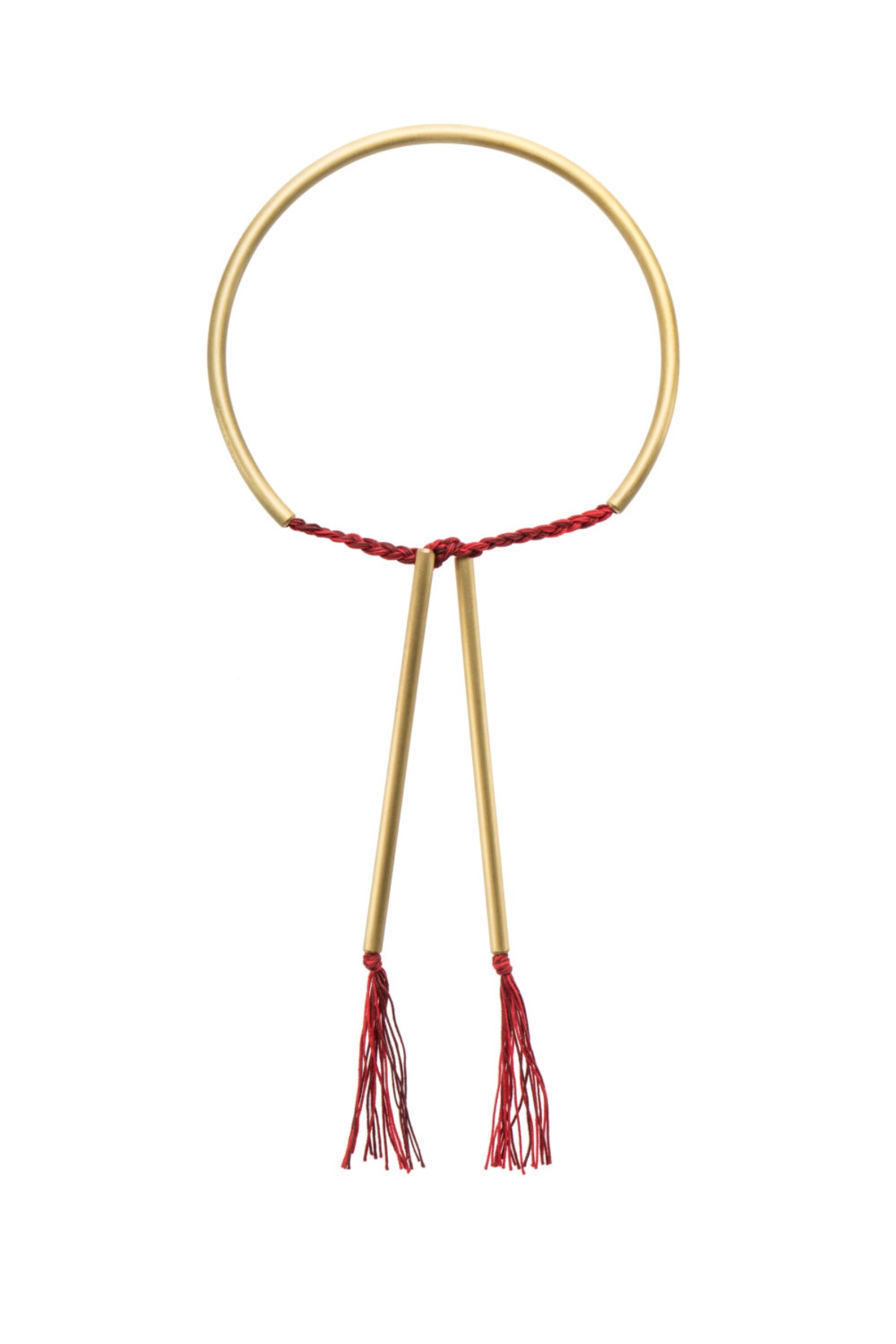 Brass Tassel Necklace Tassel Neck Cuff Tribal Brass | Etsy