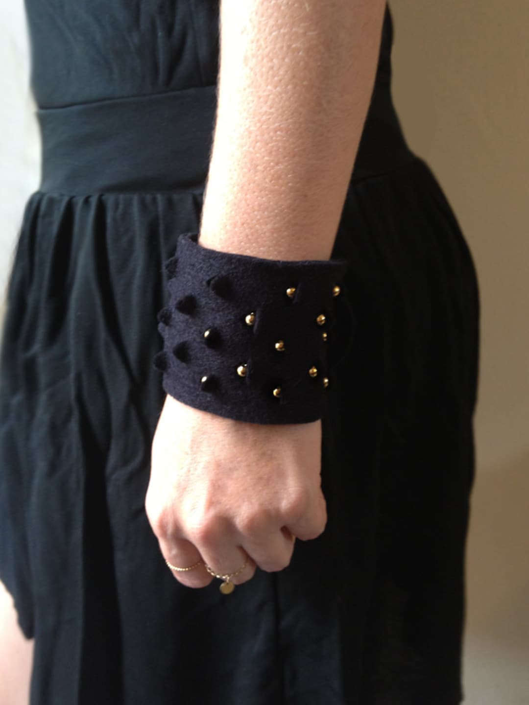 Wrist Cuff, Beaded Felt Cuff, Wool Bracelet, Wrist Band Bracelet, Felt ...
