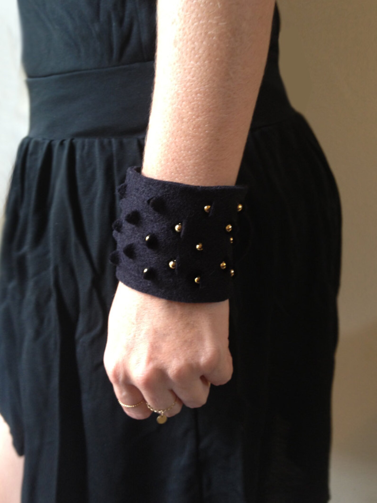 Wrist Cuff Beaded Felt Cuff Wool Bracelet Wrist Band - Etsy