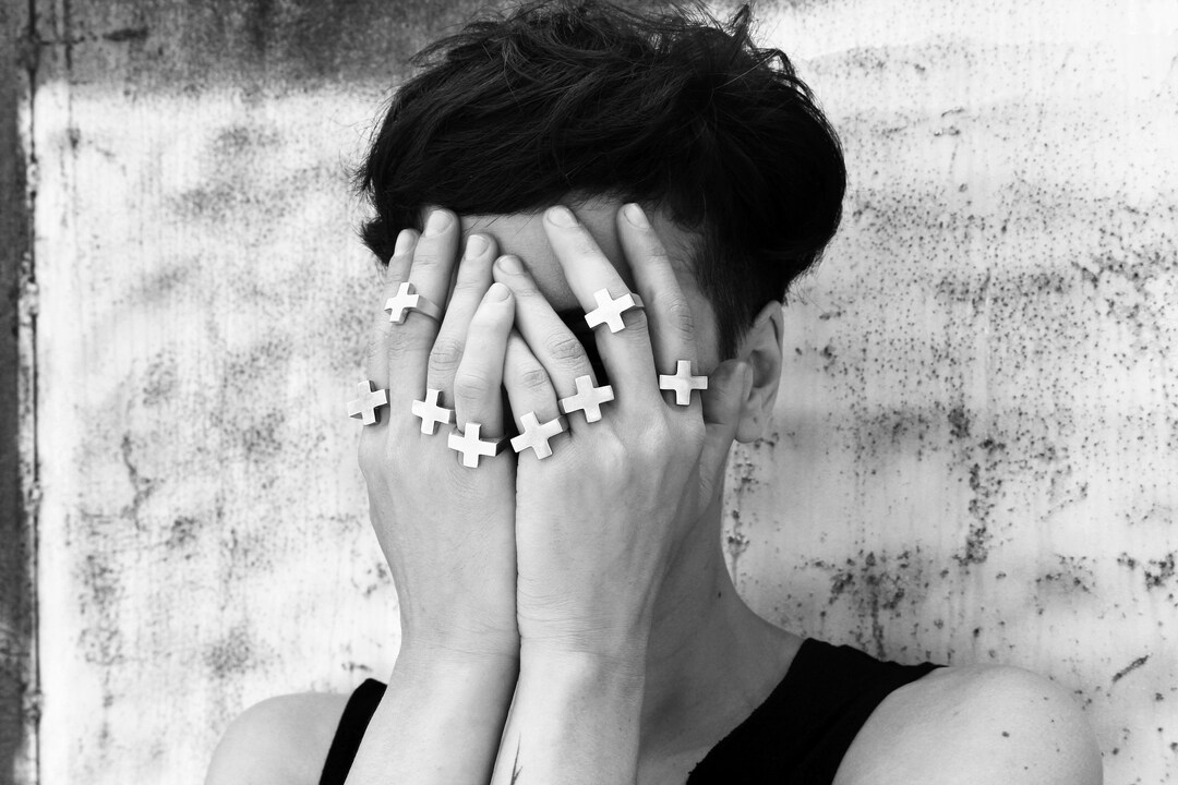 Plus Sign Ring, Cross Ring, Silver Cross, Cross Jewelry, Greek Cross ...