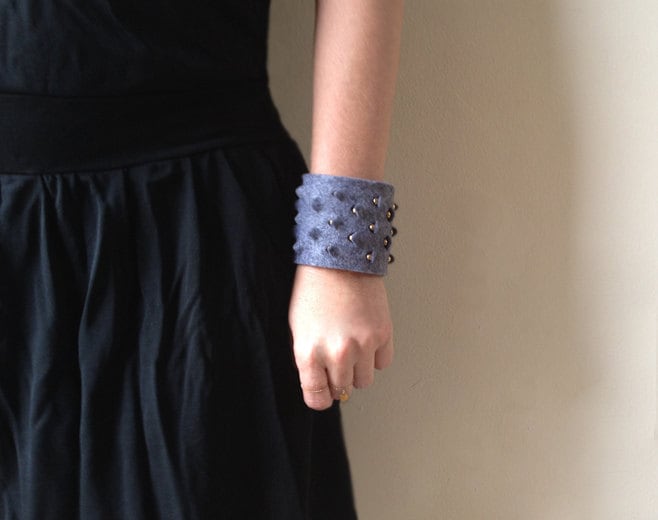 Fabric Cuff Bracelet Felt Bracelet Handmade Bracelet Rock - Etsy