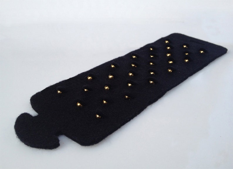 Wrist Cuff Beaded Felt Cuff Wool Bracelet Wrist Band | Etsy