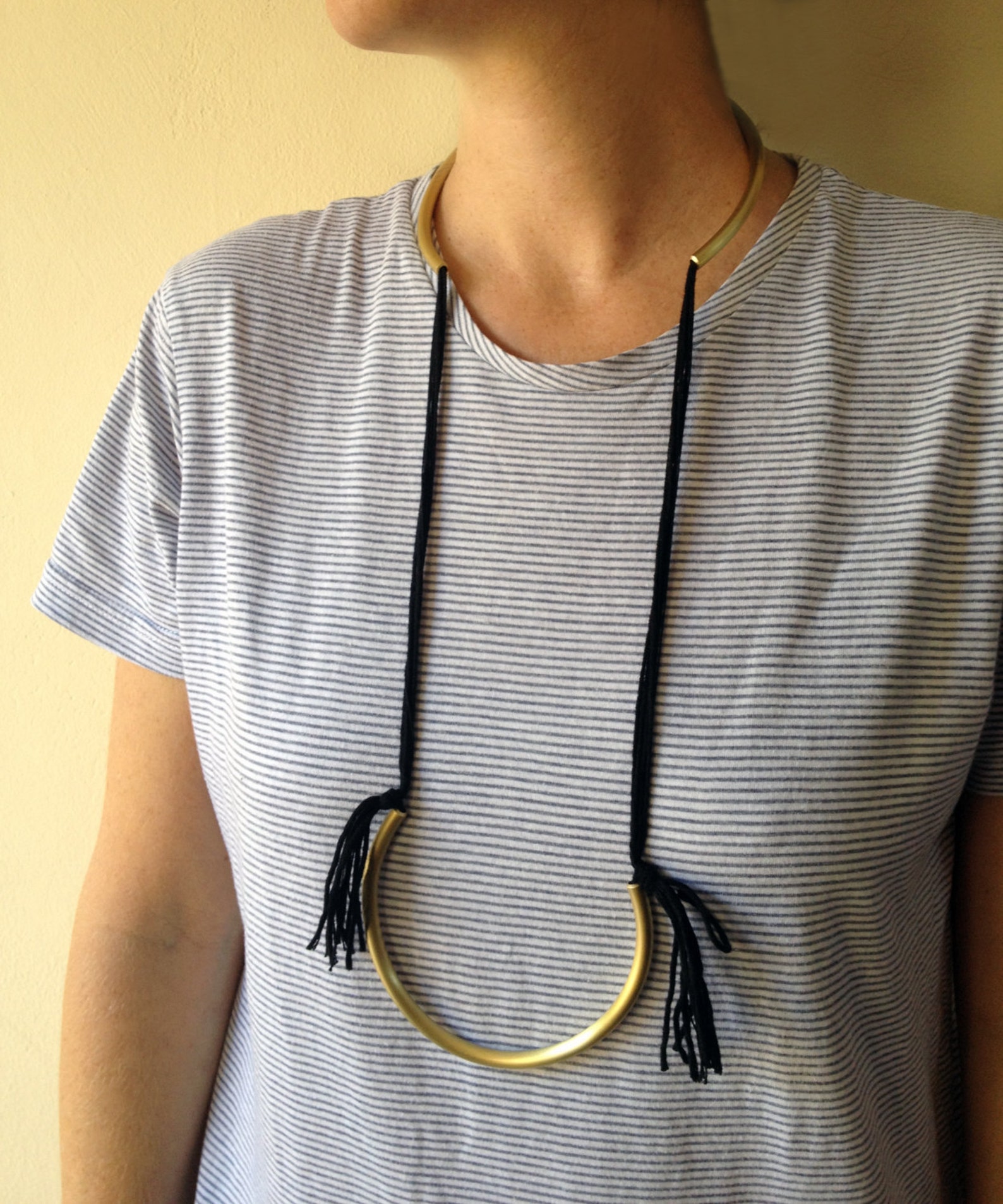 Open Collar Necklace With Fringe Threads Open Choker - Etsy