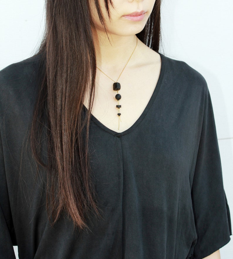Rough Stone Collar Necklace, Statment Necklace, Short Lariat Necklace ...