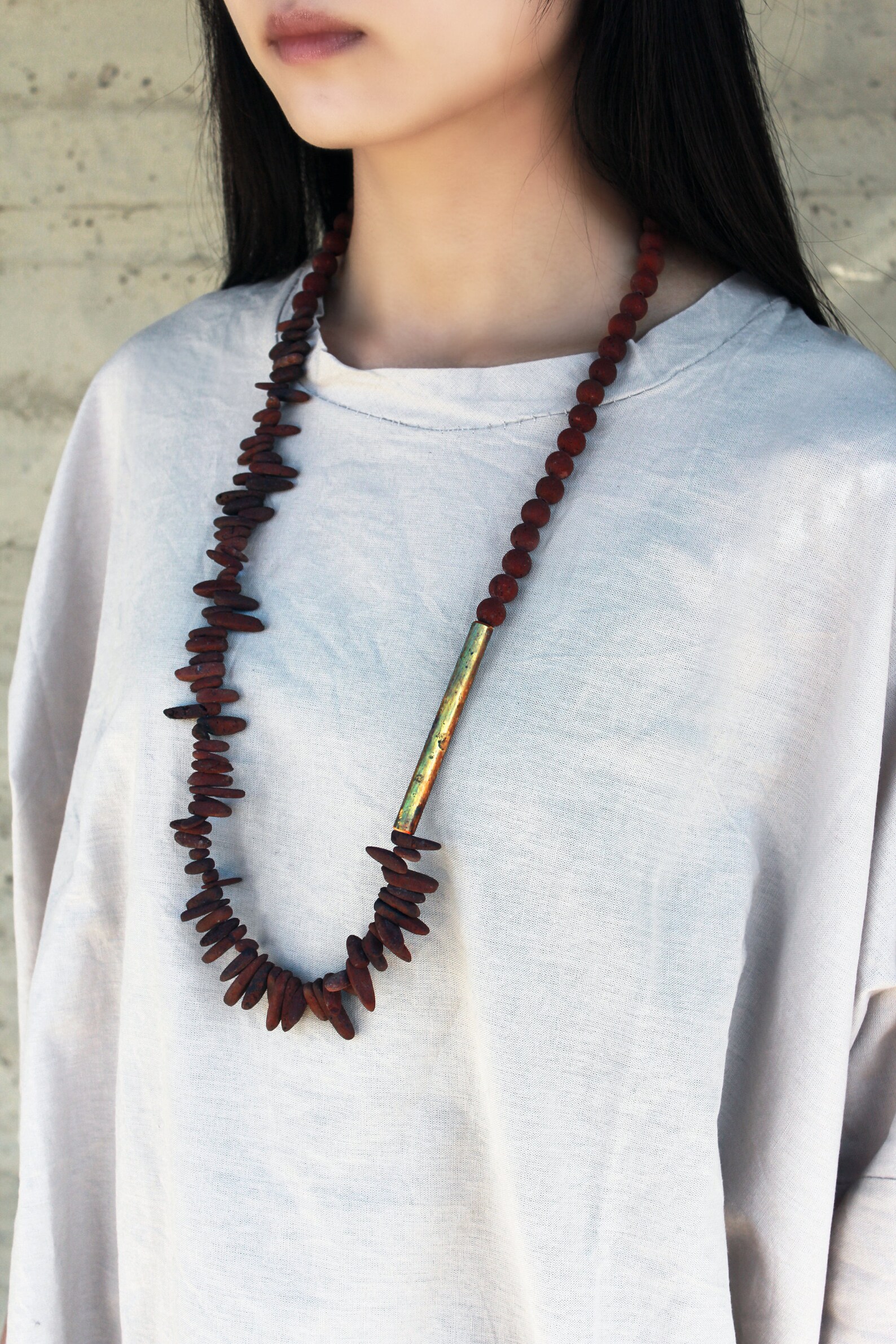 Lava Rock Necklace Lava Stone Necklace Ethnic Necklace - Etsy