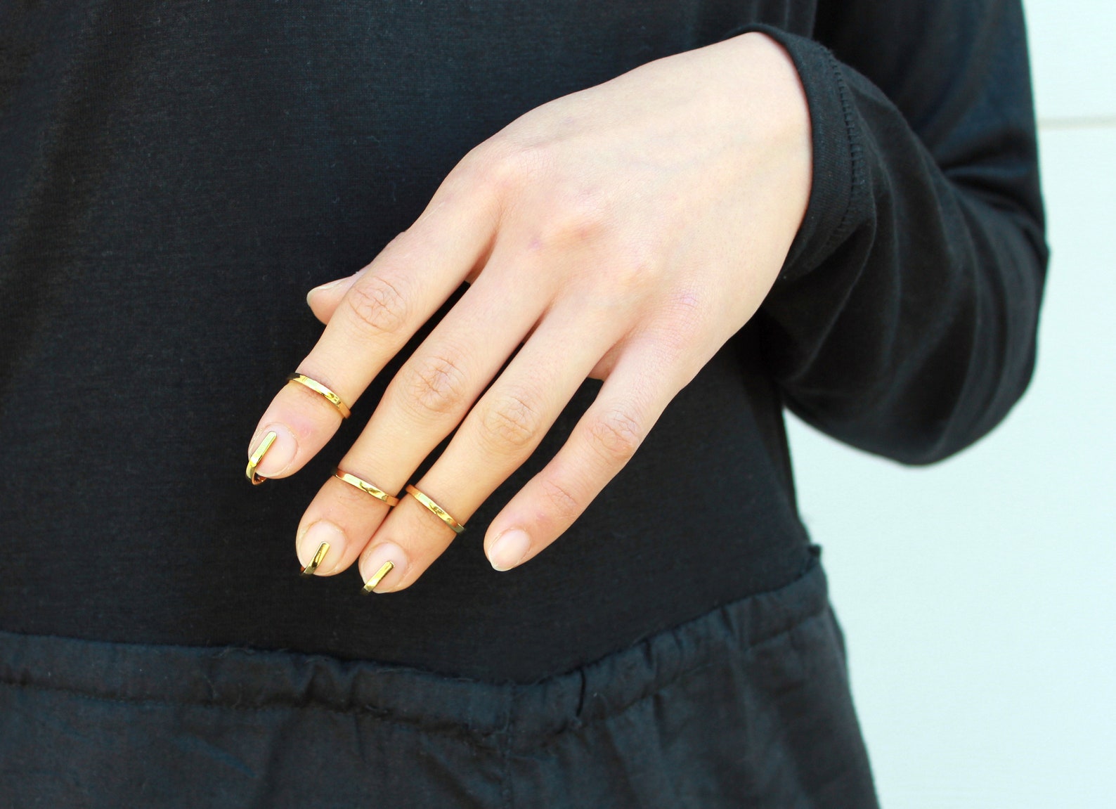 Fingernail Ring Gold Minimal Ring Finger Nail Ring Minimal - Etsy