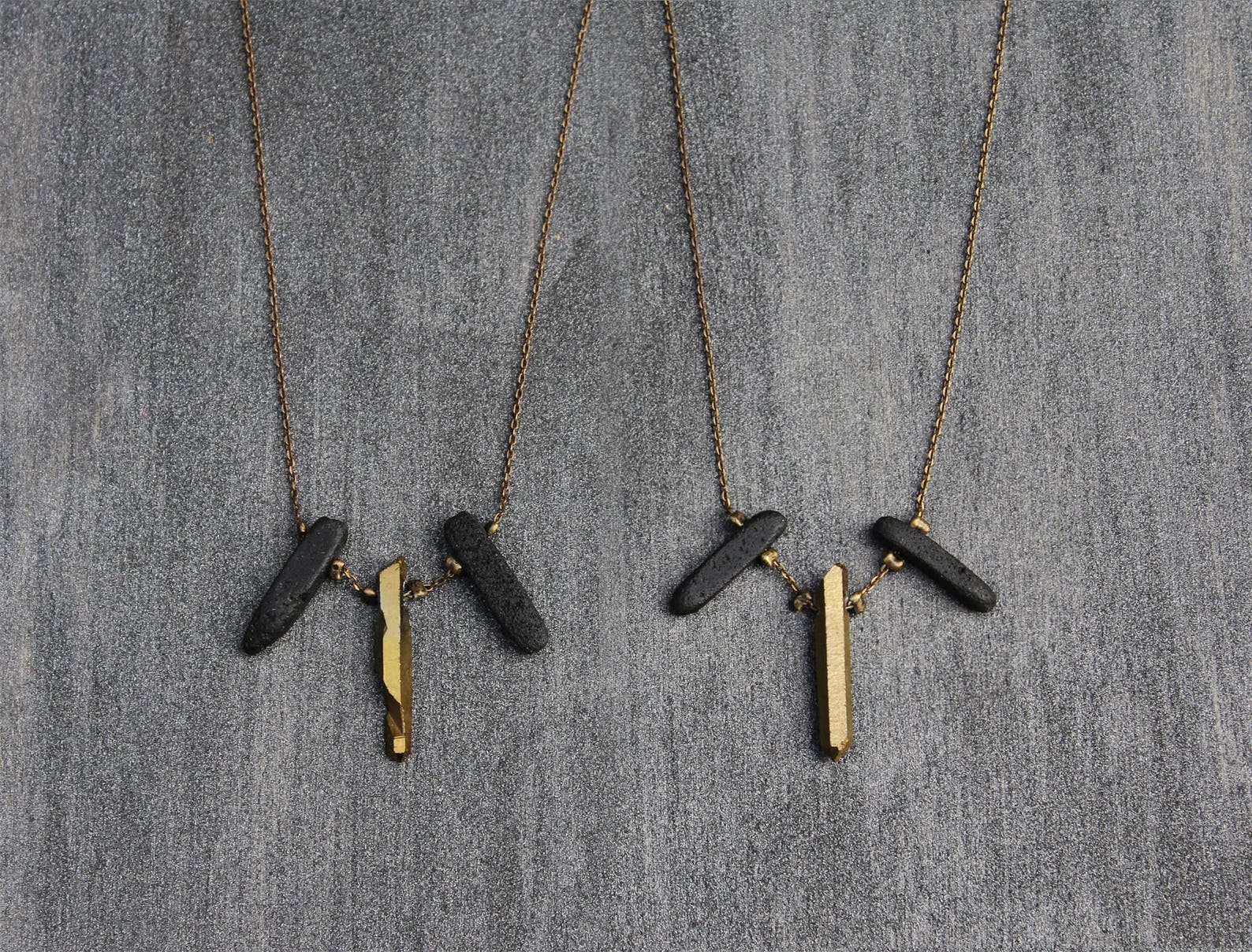 Boho Necklace, Quartz Stick Necklace, Crystal Stick Necklace, Short ...