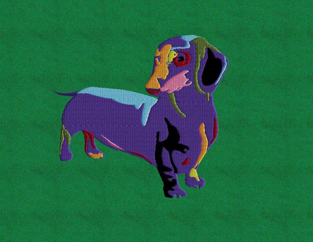 Embroidery File of Weenie Dog Art 6i Nch - Etsy